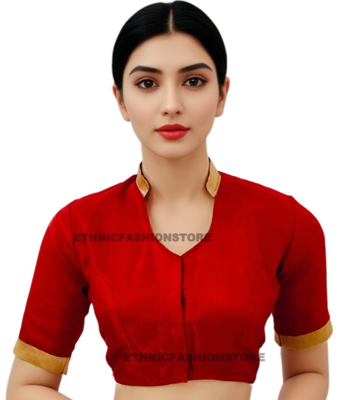 Designer Maroon Sari Blouse, Collar Saree Blouse, Ready to Wear Party ...