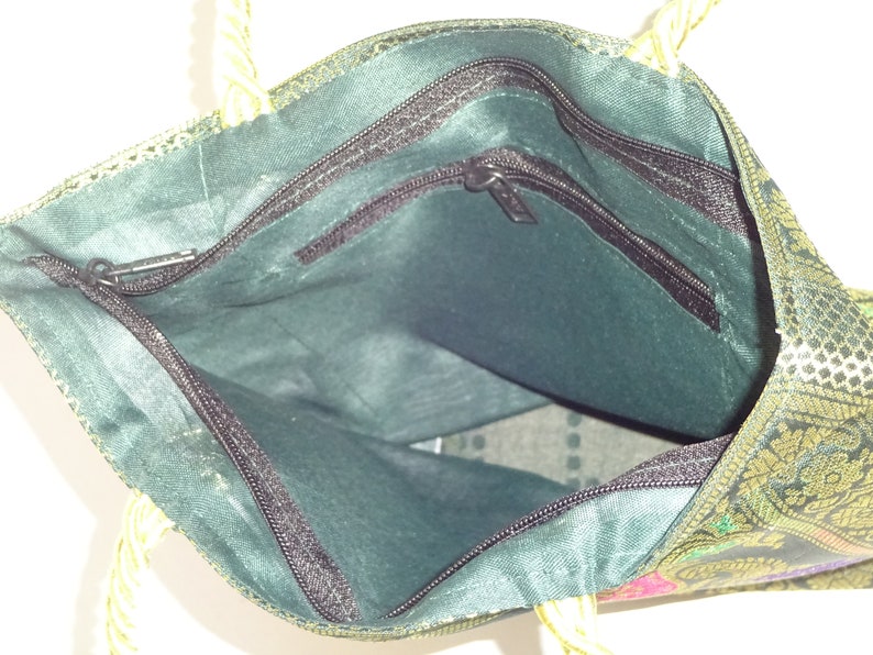 Indian Handmade Purse, Women's Banarasi Silk Bag , Girl's Shoulder Bag ...