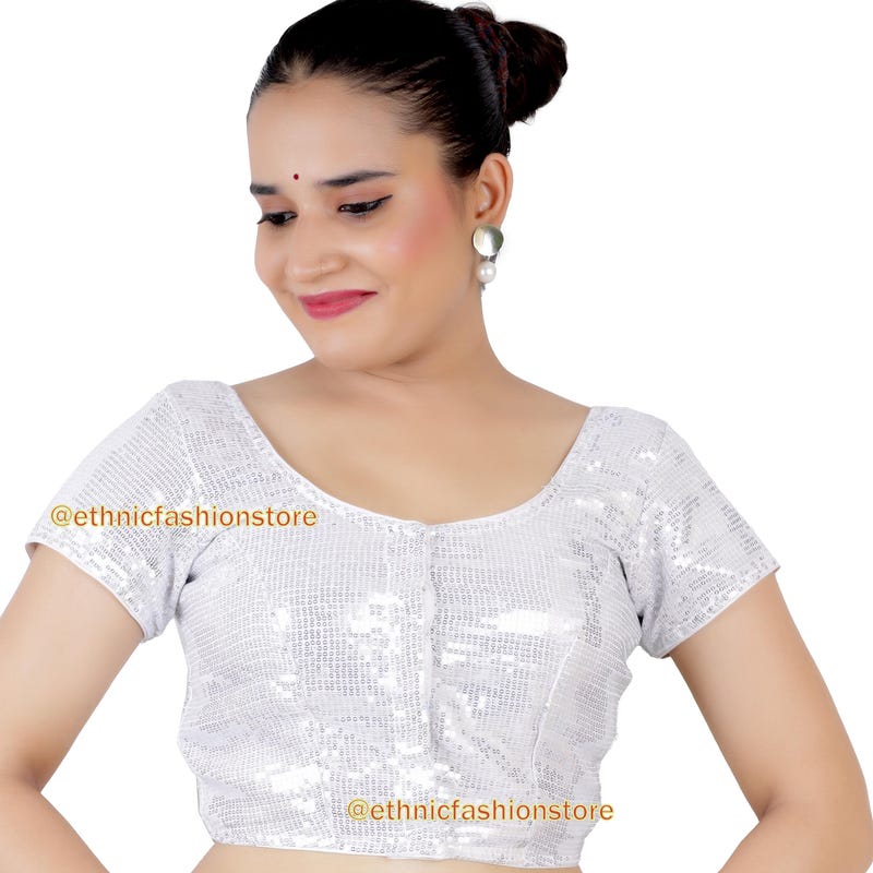 Silver Blouse for Saree - Etsy