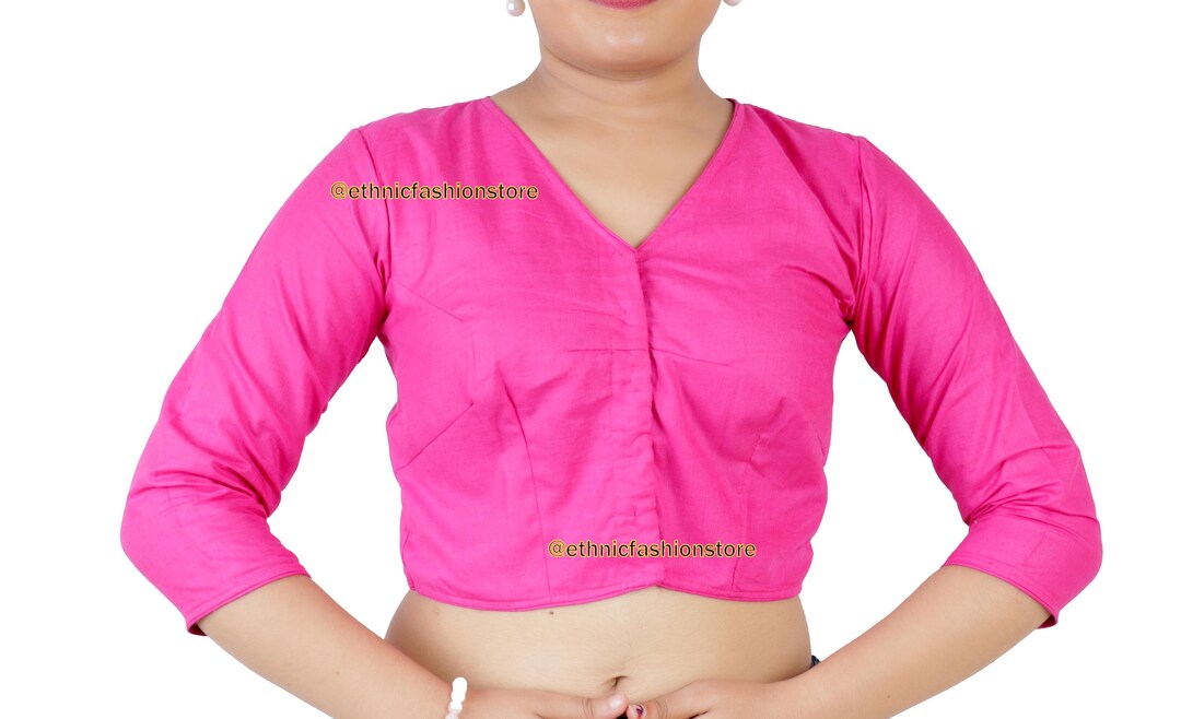 Readymade Pink Saree Blouse, Saree Blouse, Ready to Wear Saree Blouse ...