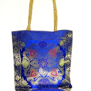 Indian Handmade Purse, Women's Banarasi Silk Bag , Girl's Shoulder Bag ...