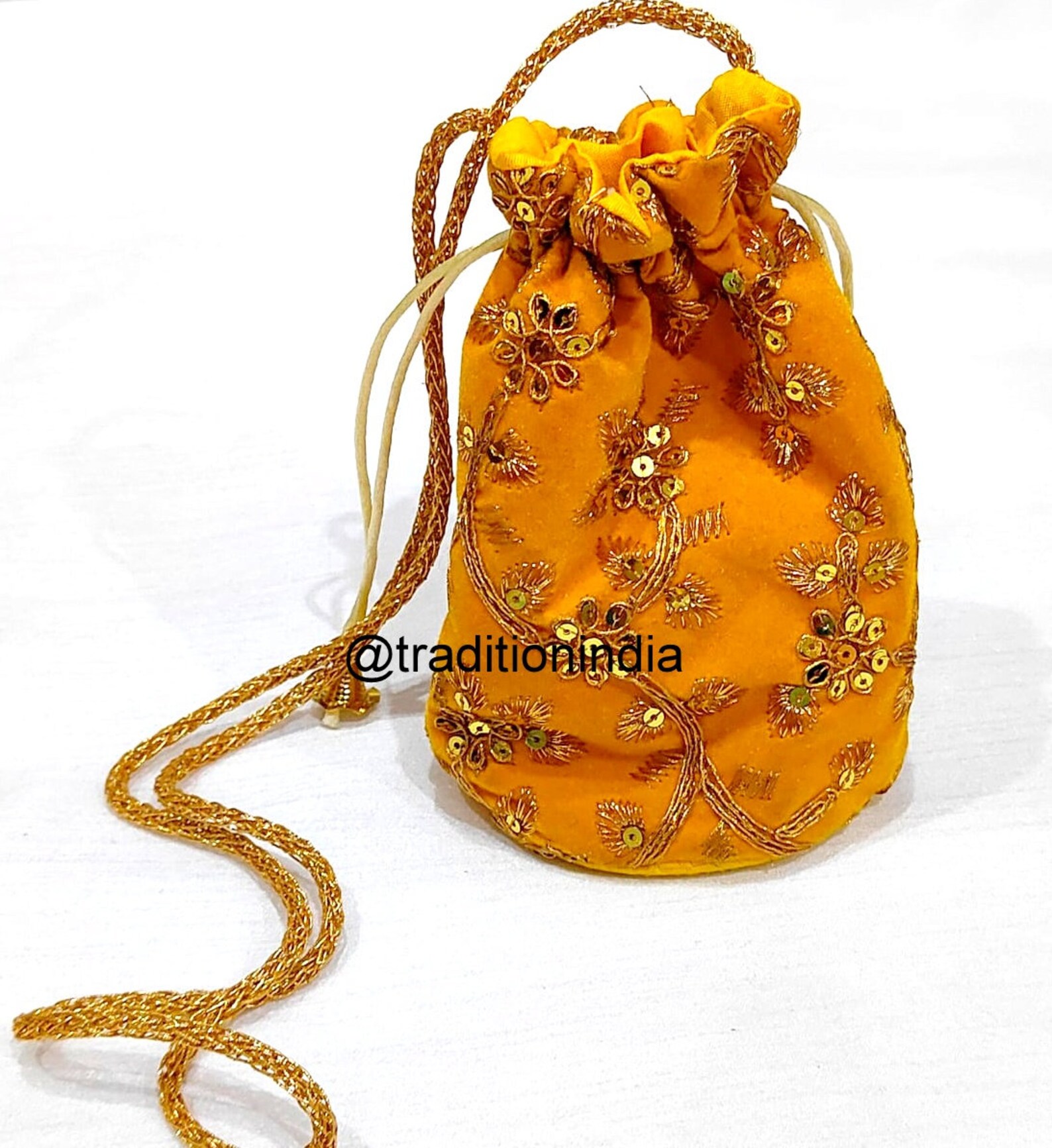 Indian Handmade Purse, Women's Potali Bag , Girl's Velvet Bag, Party ...