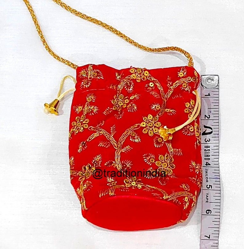 Indian Handmade Purse, Women's Potali Bag , Girl's Velvet Bag, Party ...
