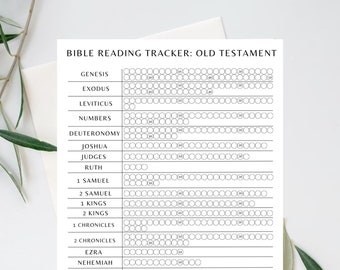 Bible Reading Tracker - Old Testament and New Testament, Bible Reading ...