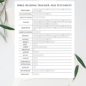 Bible Reading Tracker - Old Testament, Bible Reading Plan, Digital ...