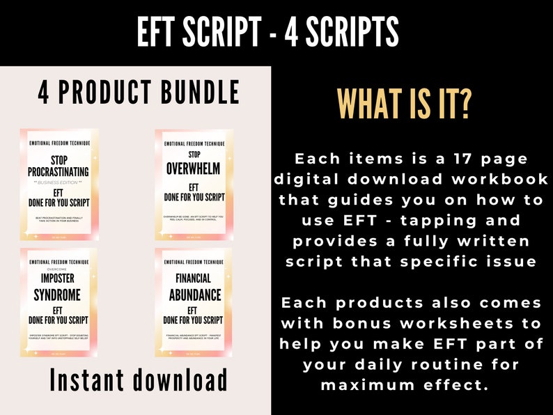 EFT Script for Imposter Syndrome Procrastination Overwhelm & Financial Abundance Done for You ...