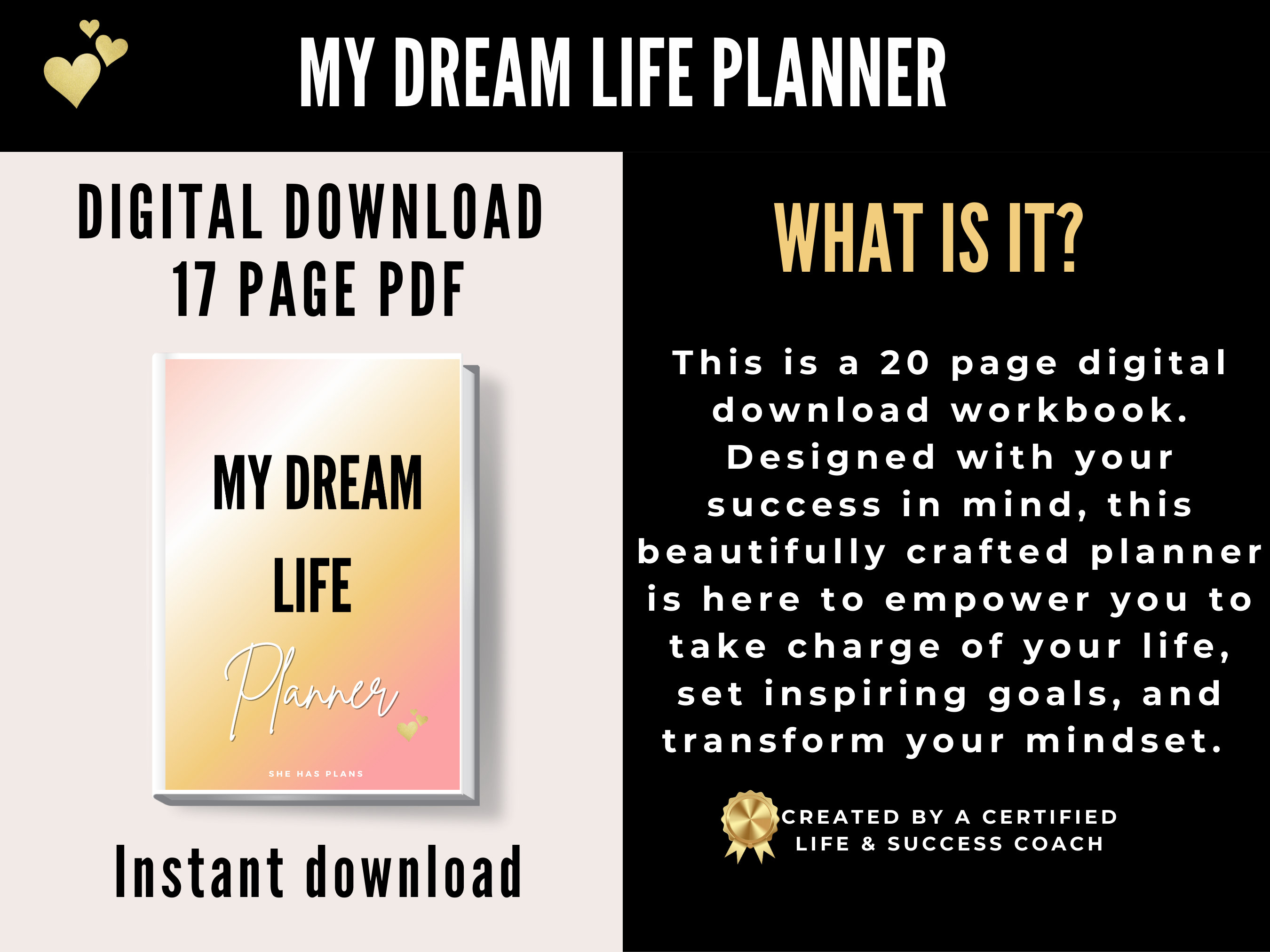 Printable Life Planner Plan Your Life Digital Planner Dream Life Goal ...