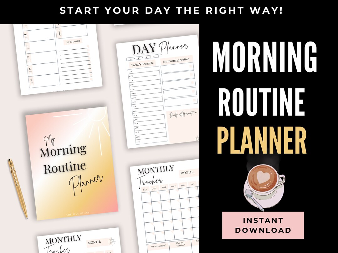 Morning Routine Planner Printable Morning Routine Checklist Printable ...