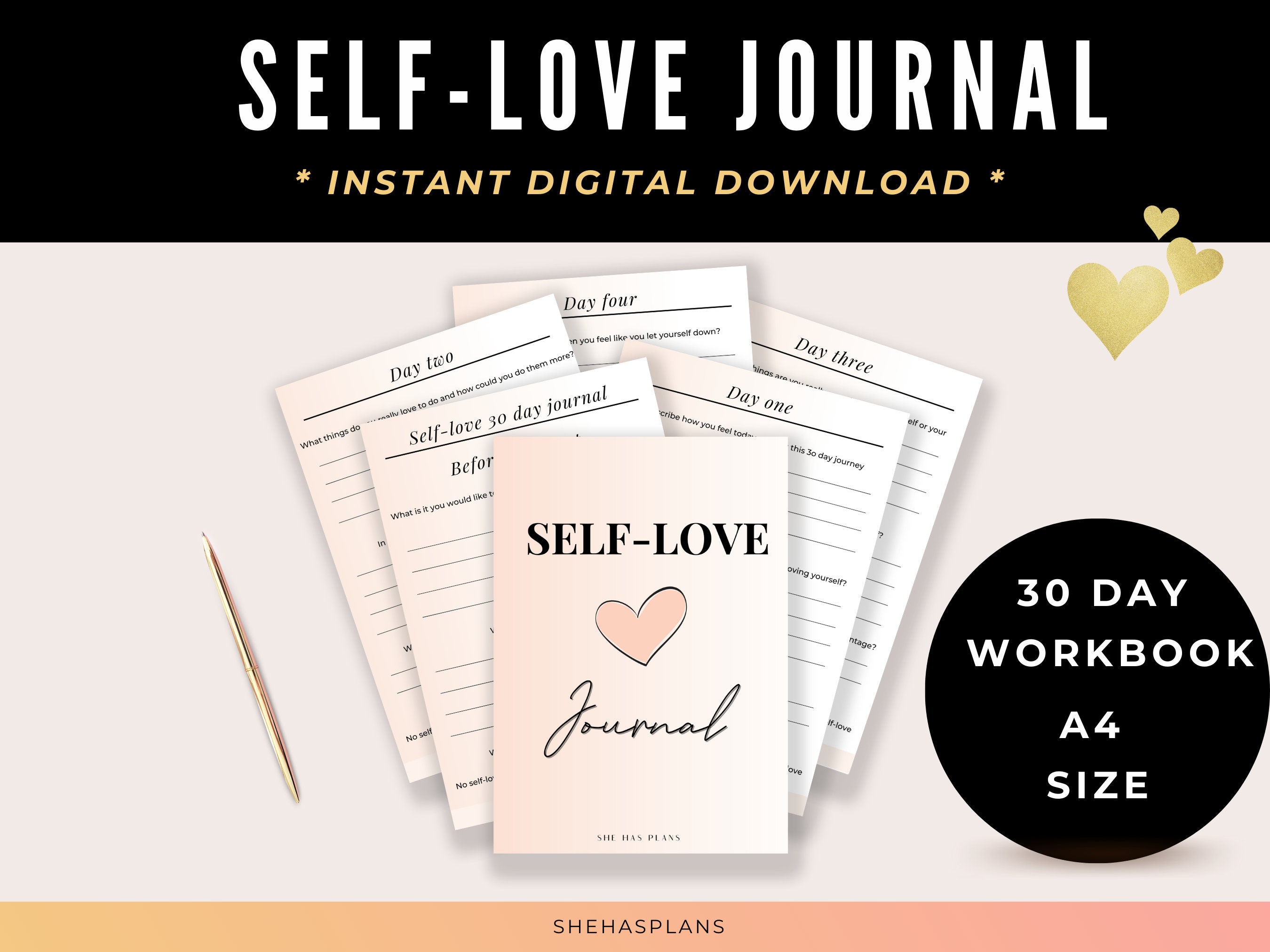 Self Love Journal Printable Self Love Worksheet Self Love Workbook ...