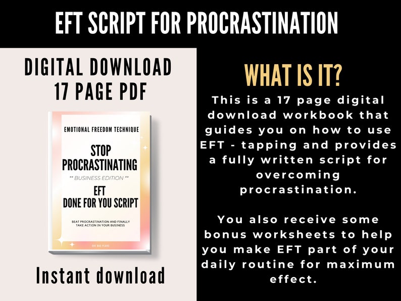 EFT Script for Procrastination Done for You Emotional Freedom Technique ...