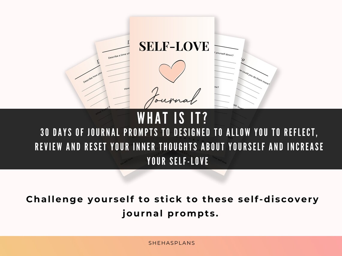 Self Love Journal Printable Self Love Worksheet Self Love Workbook ...