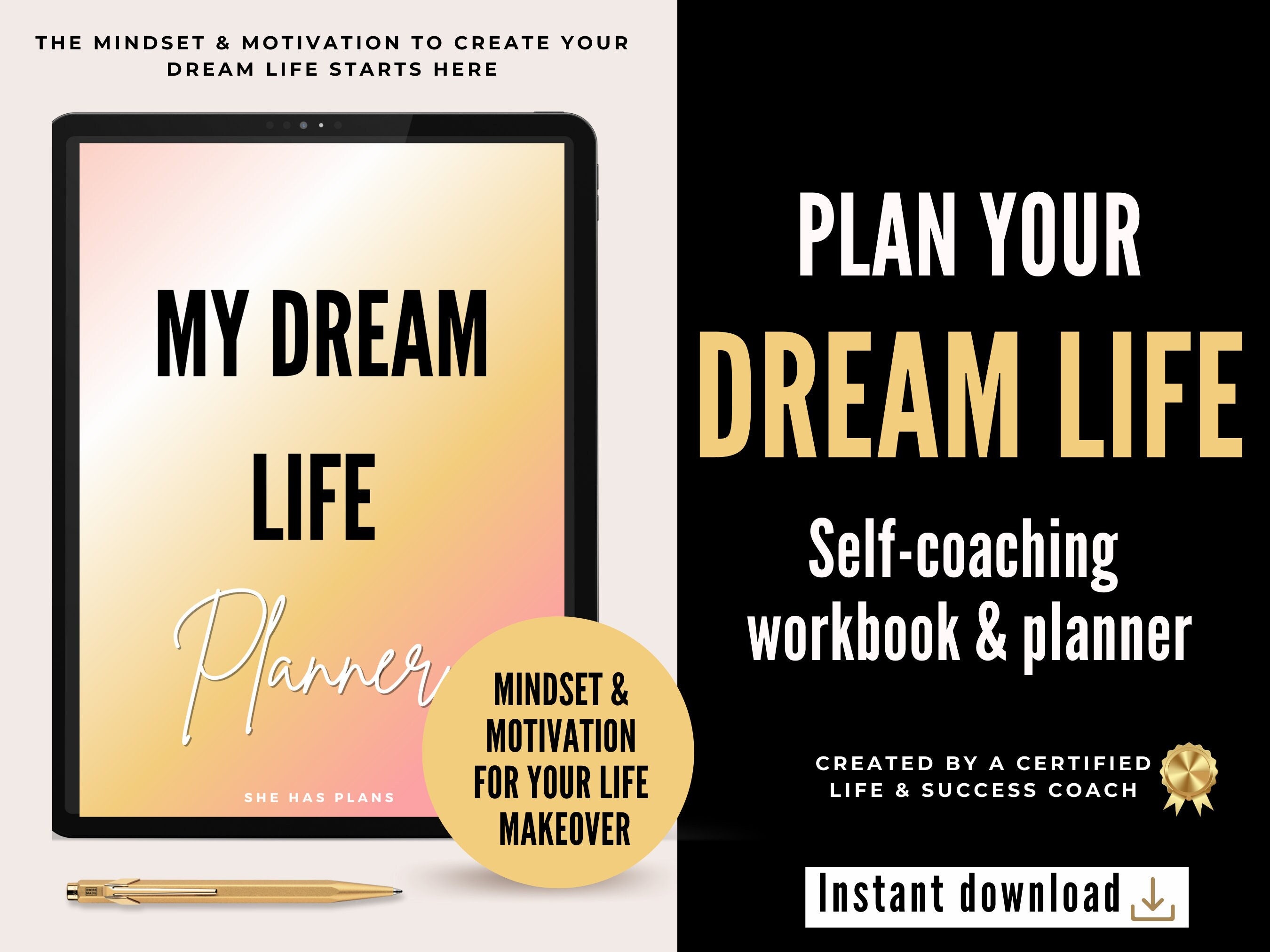 Printable Life Planner Plan Your Life Digital Planner Dream Life Goal ...
