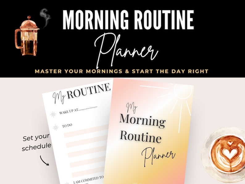 Morning Routine Planner Printable Morning Routine Checklist Printable ...