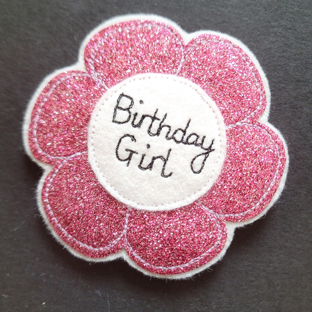 Sparkly Birthday Badge, Magnetic Badge, Personalised Birthday Badge ...