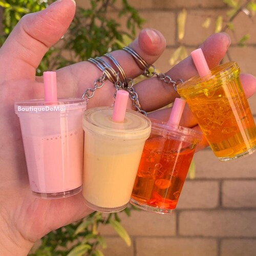 Custom Fruity Liquid Drink Keychain Agua Fresca Keychain - Etsy