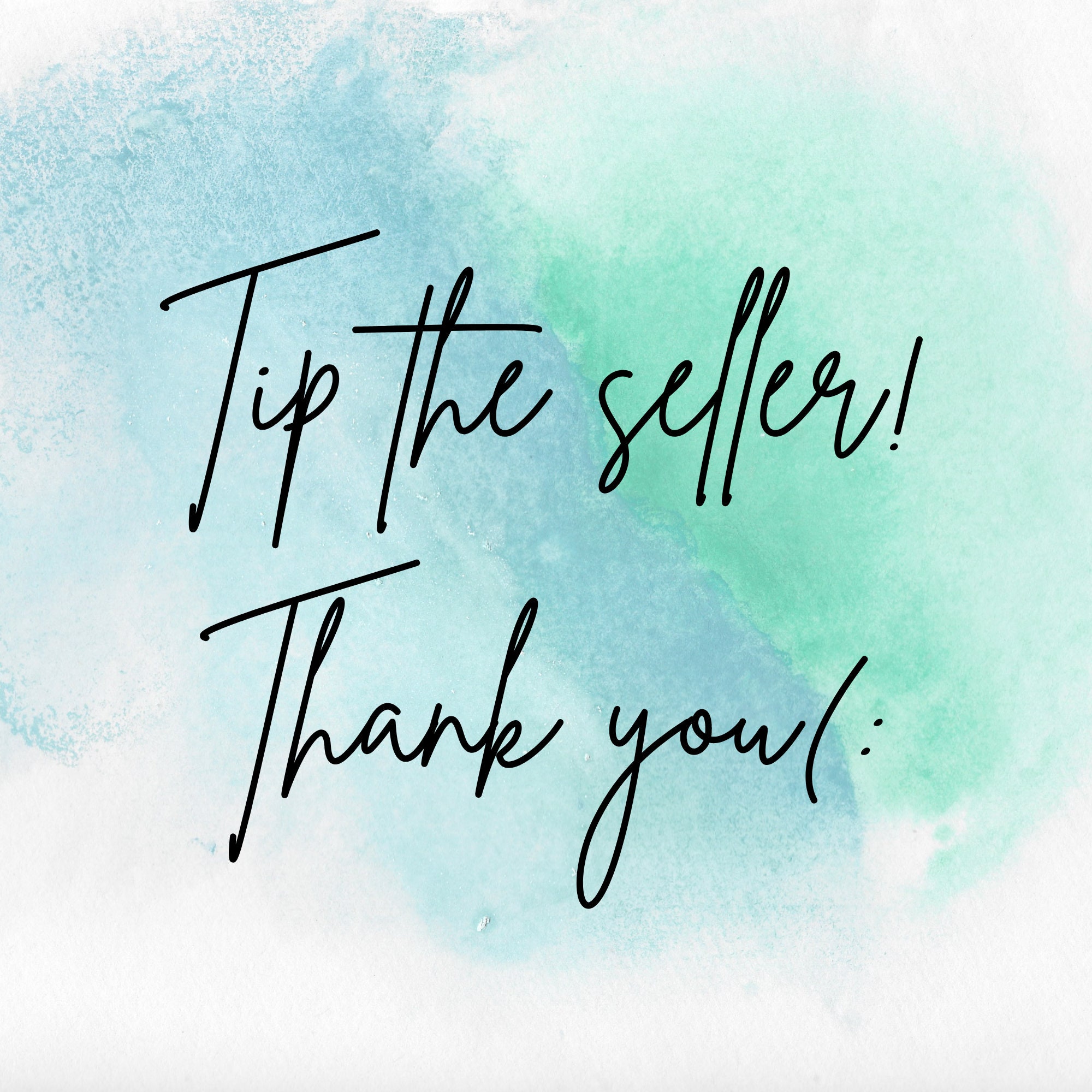 Tip Tip the Seller Custom Tip Amount Tip the Artist - Etsy