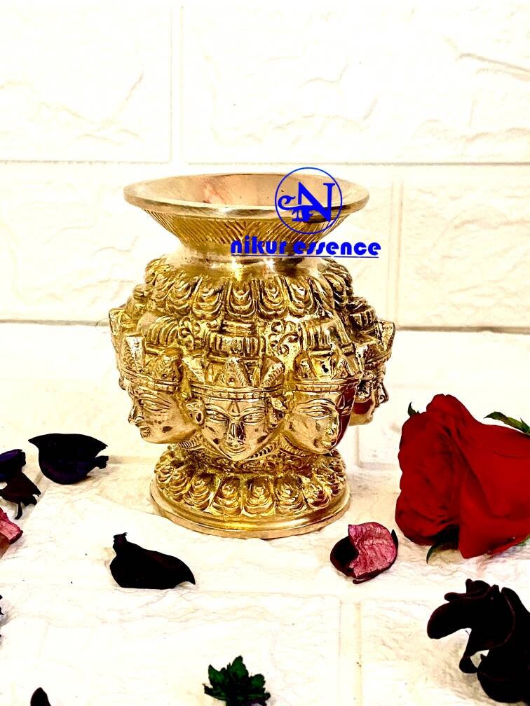 Astha Lakshmi Pot in Brass Wealth Prosperity Good Luck - Etsy Singapore