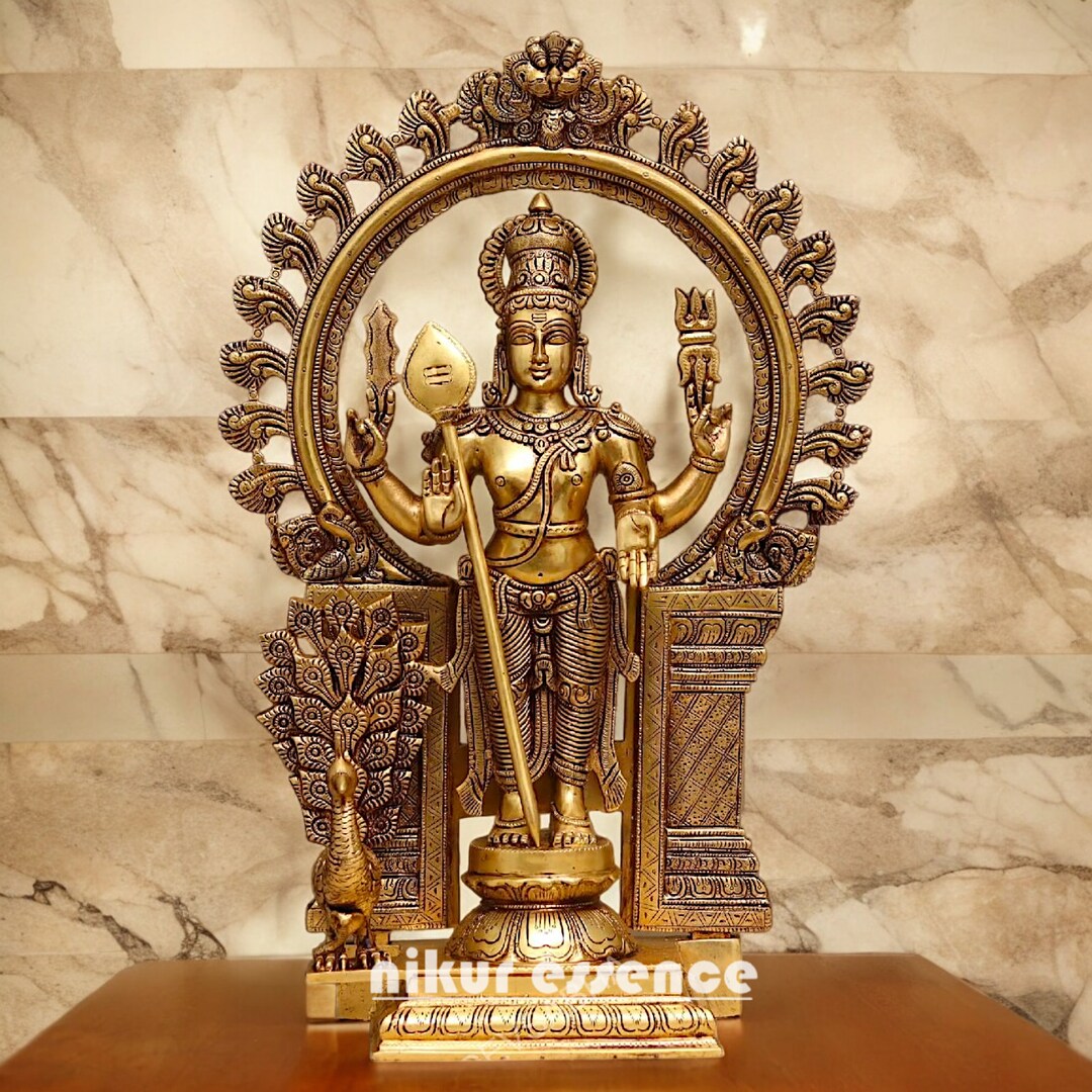 Big Lord Murugan Kartikeya Murugana Kumaraswamy Karthikeya Brass With ...