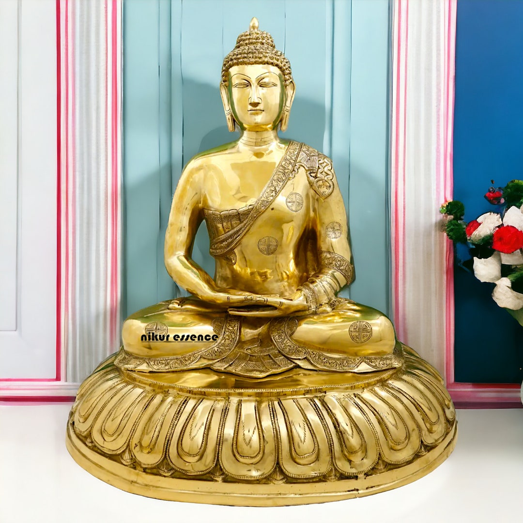 Dhyan Mudra Buddha Idol in Brass handmade Made in India, Samadhi Mudra ...