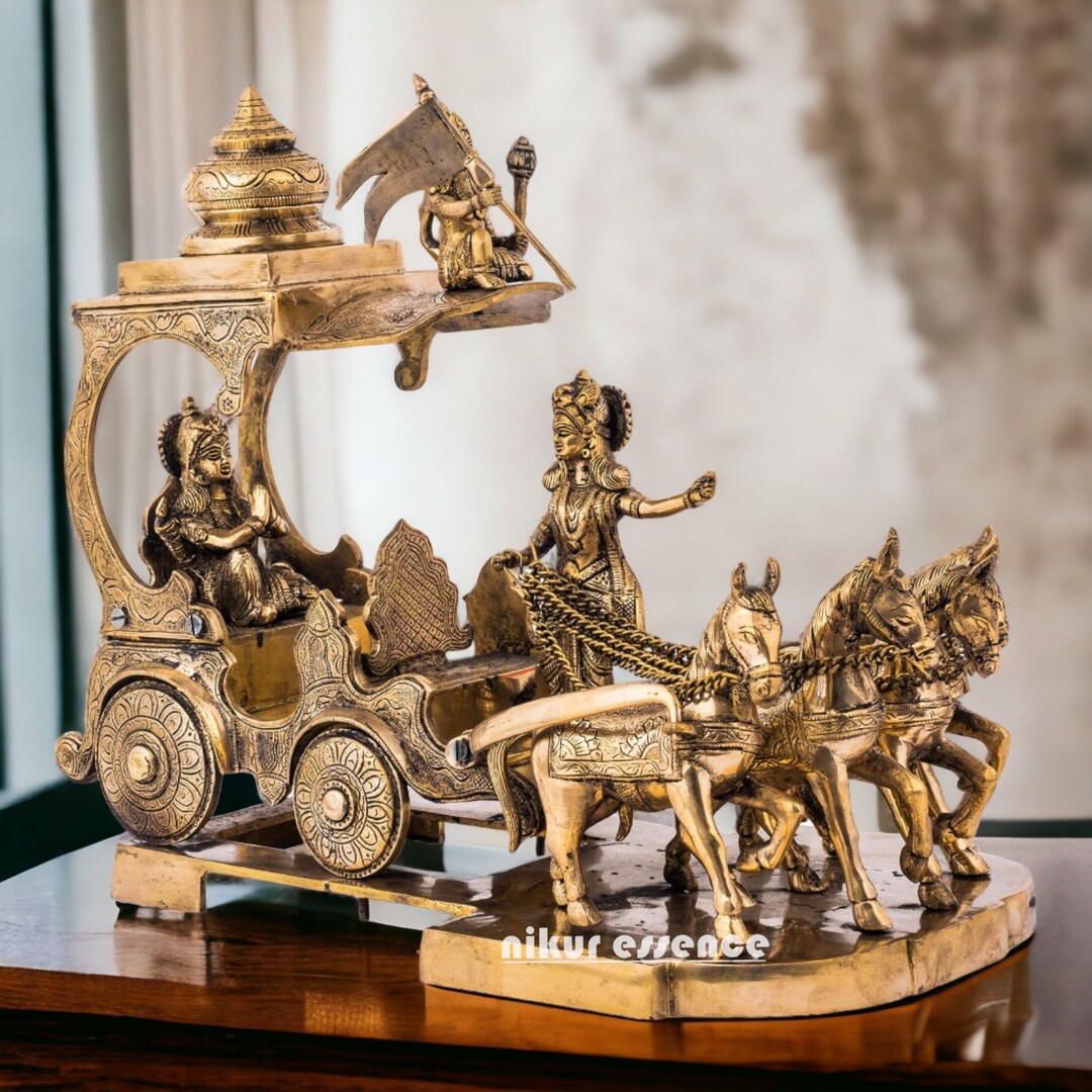 Lord Krishna With Arjuna and Hanuman Ji on Rath as Sarathi - Etsy