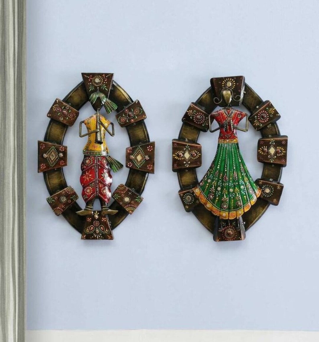Musicians Indian Metal Artset of 2 Home Decor Gift Metal - Etsy