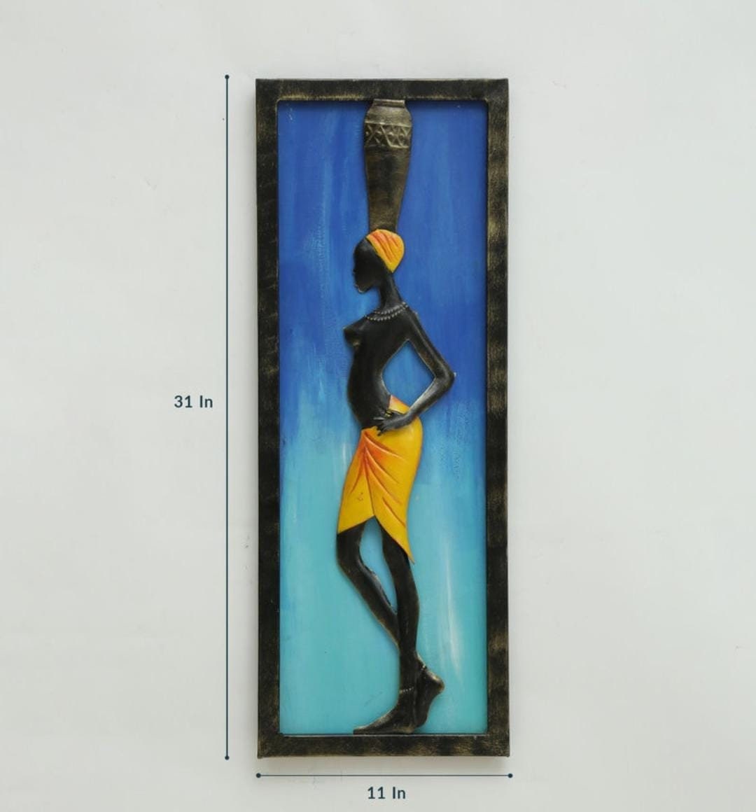 Lady Frame Indian Metal & MDF Art Home Decor Gift Metal - Etsy