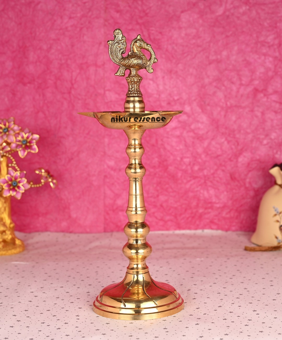 15 Kuthu Vilakku, Annapakshi, Brass Diya Stand With Four Diyas , Long ...