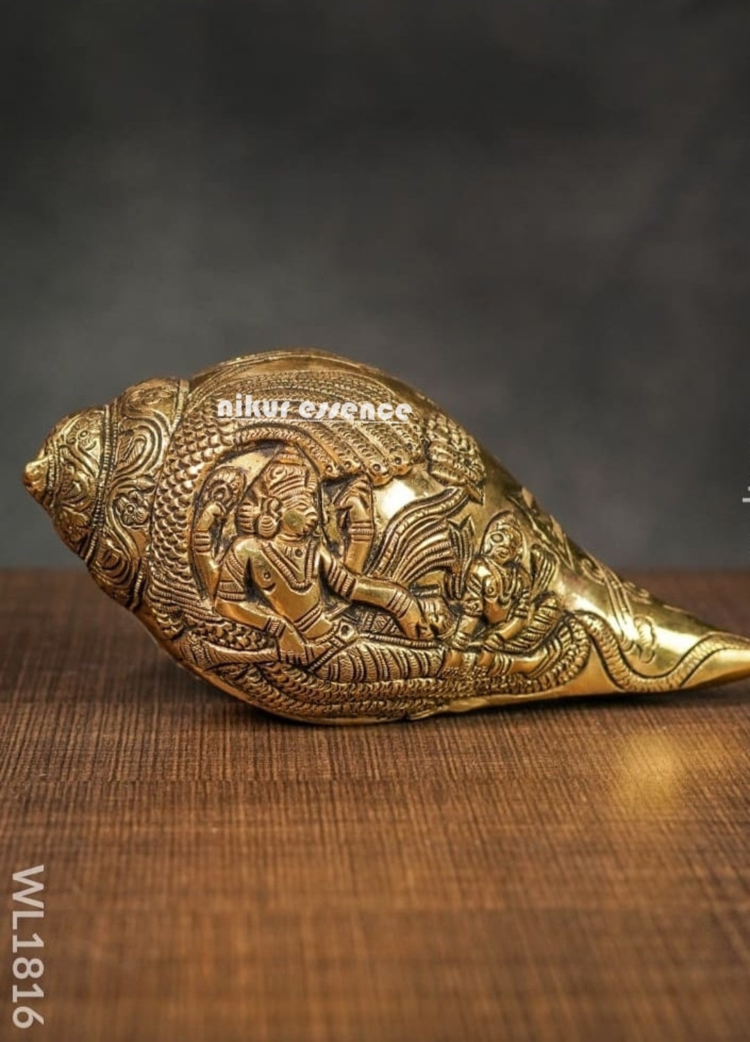 Brass Vishnu Lakshmi Shank/conch/shell for Wall Hanging & Table ...
