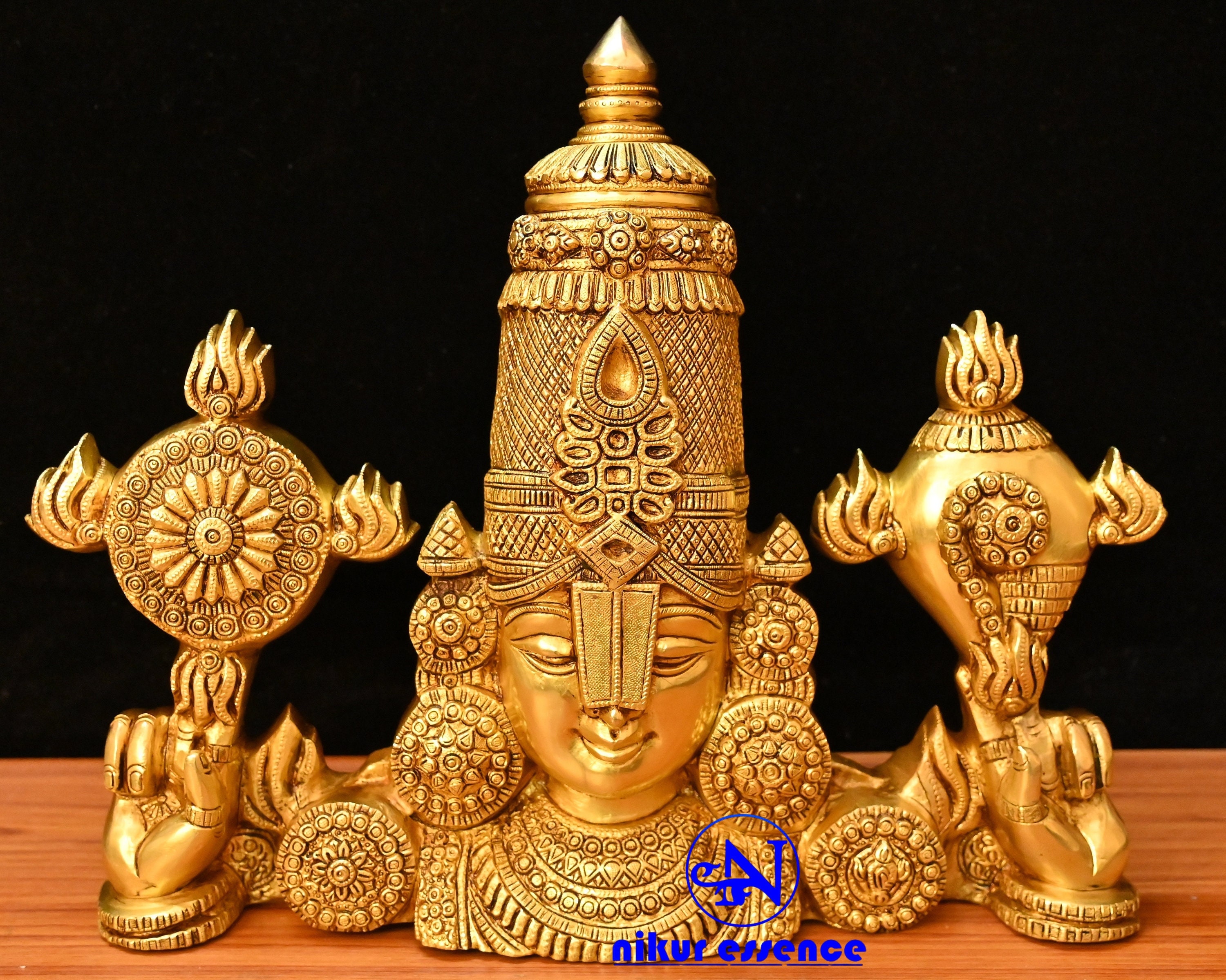 Brass Tirupati Balaji statue, 40CM Hanging Tirupati Vishnu Mask in ...