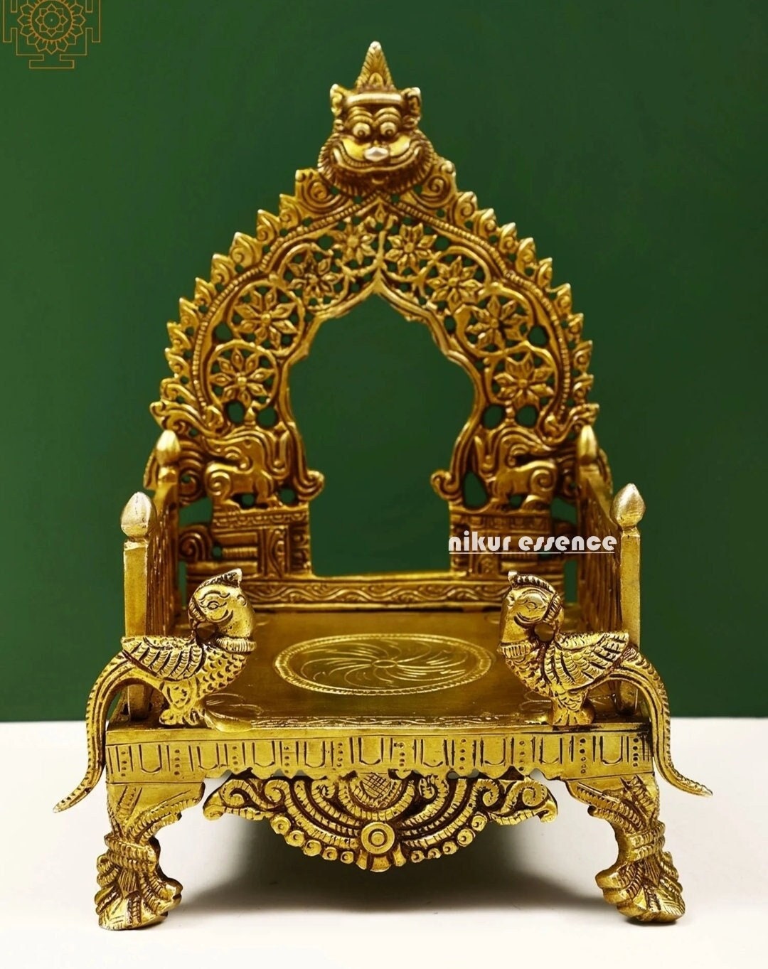 Buy Brass God Throne, Brass Singhasan, Vintage Brass Throne, Brass Gift ...