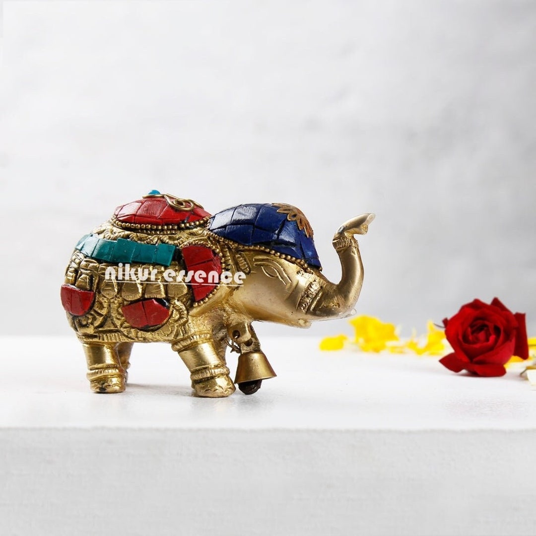 Brass Elephant Showpiece, Brass Decor, Brass Showpiece, Elephant ...