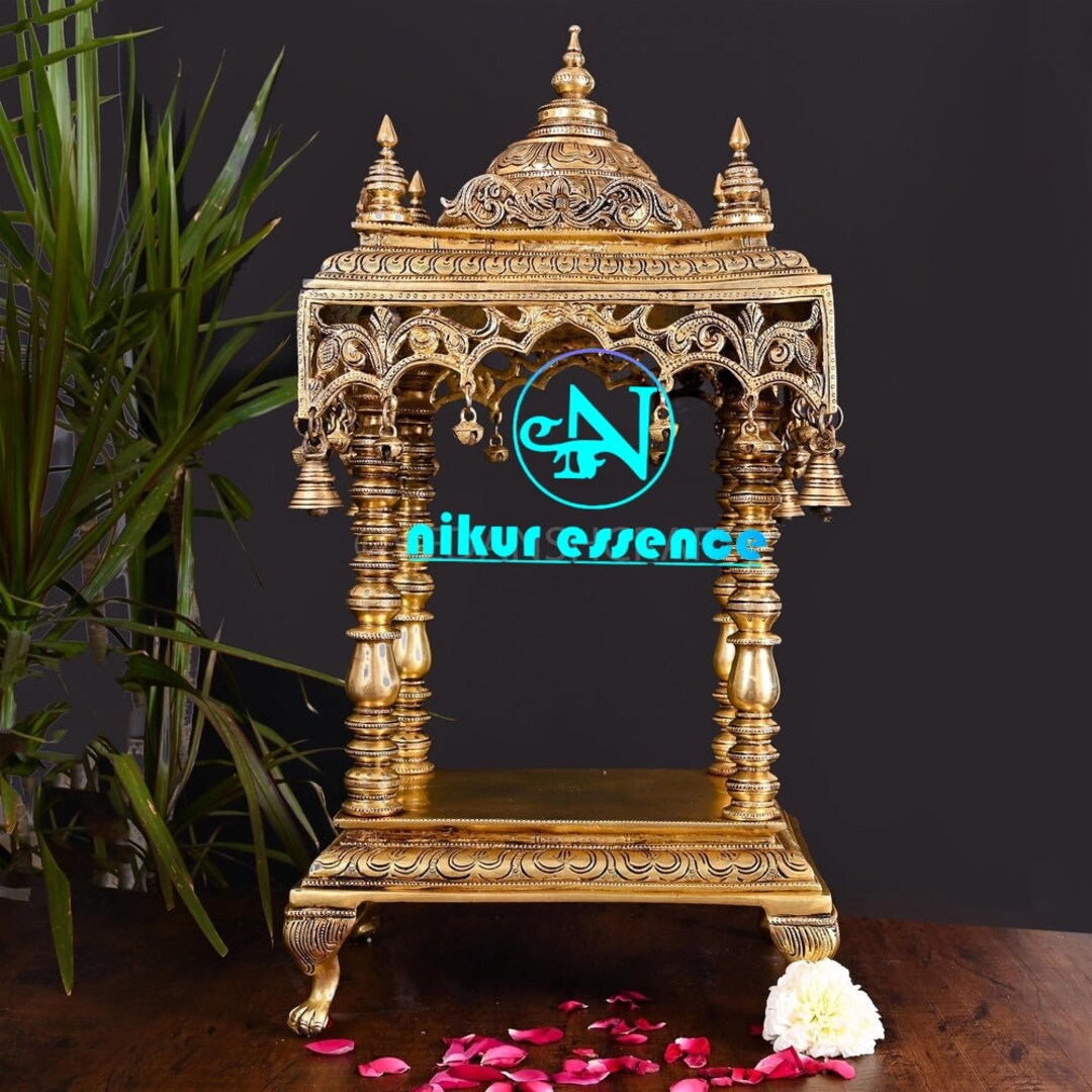 Brass Temple50 Cm Brass Temple for Pooja Brass Decor Brass - Etsy