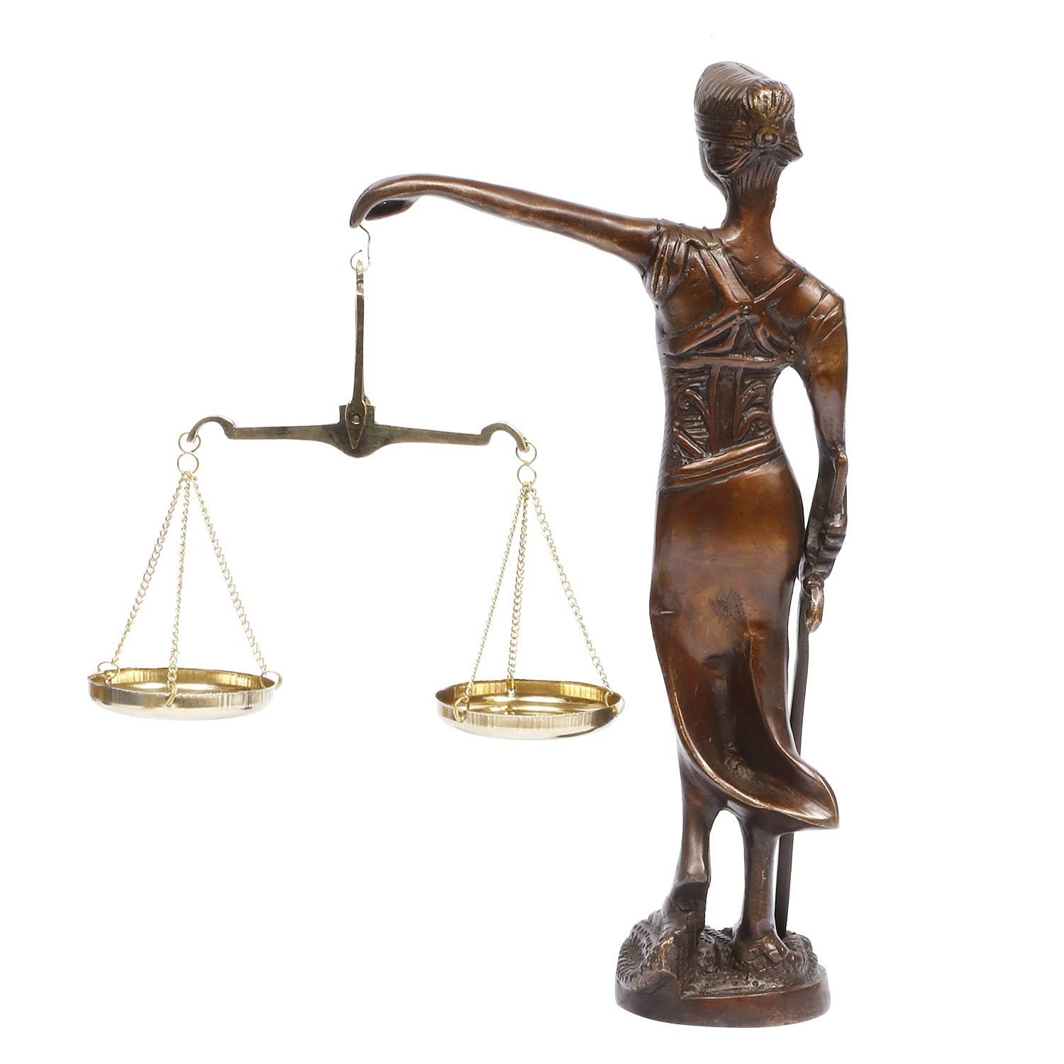 Brass Justice Lady Andha Kanoon Statue Blind Folded Justice Etsy