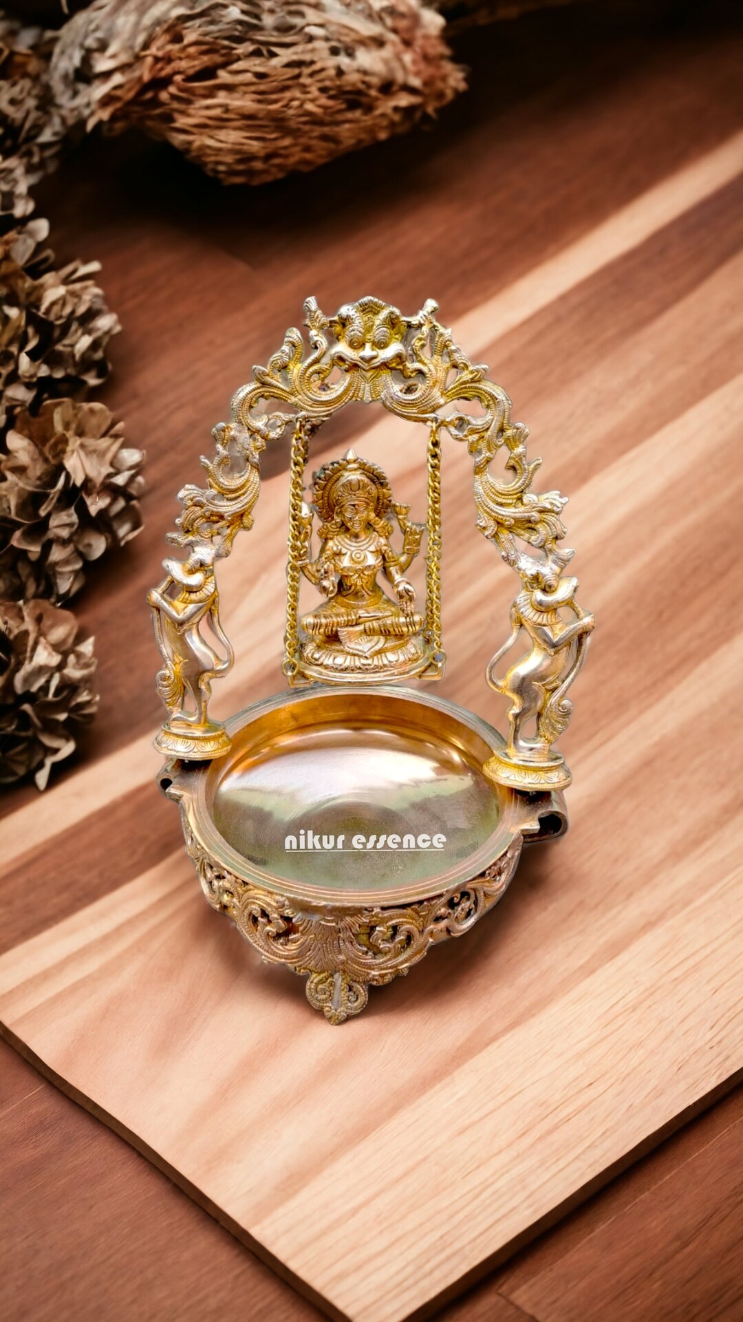 Maa Lakshmi Swing Brass Urli, Lakshmi Pot for Decoration Diwali ...