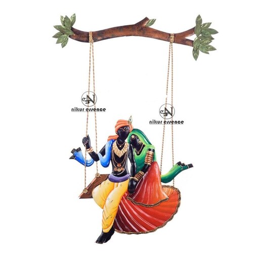 Round Krishna With Tree Indian Metal Wall Art Home Decor - Etsy