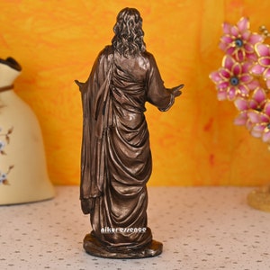 Jesus Christ Figurine, 23 Cm Bonded Bronze Jesus Christ Statue ...