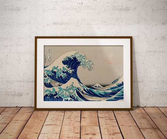 The Great Wave Japanese Print High Res JPG File for Digital | Etsy