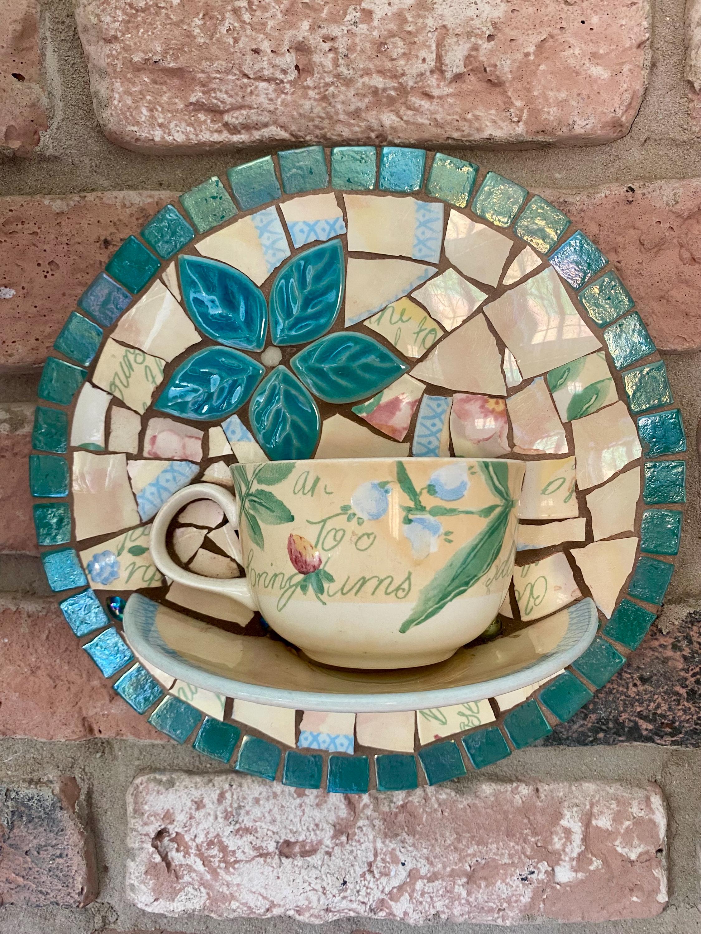 Mosaic Garden Art: Upcycled Teacup Wall Decor (8.5 Inch) - Etsy