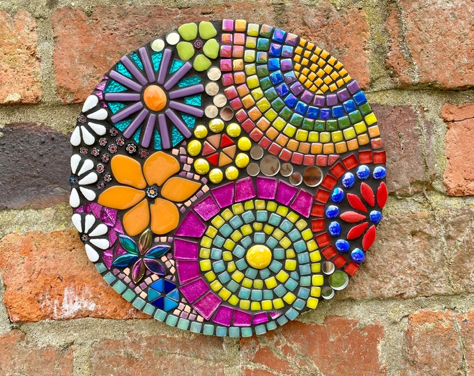 Mosaic Wall Art, Bespoke Art, Garden Art Decor, Anniversary Gift ...