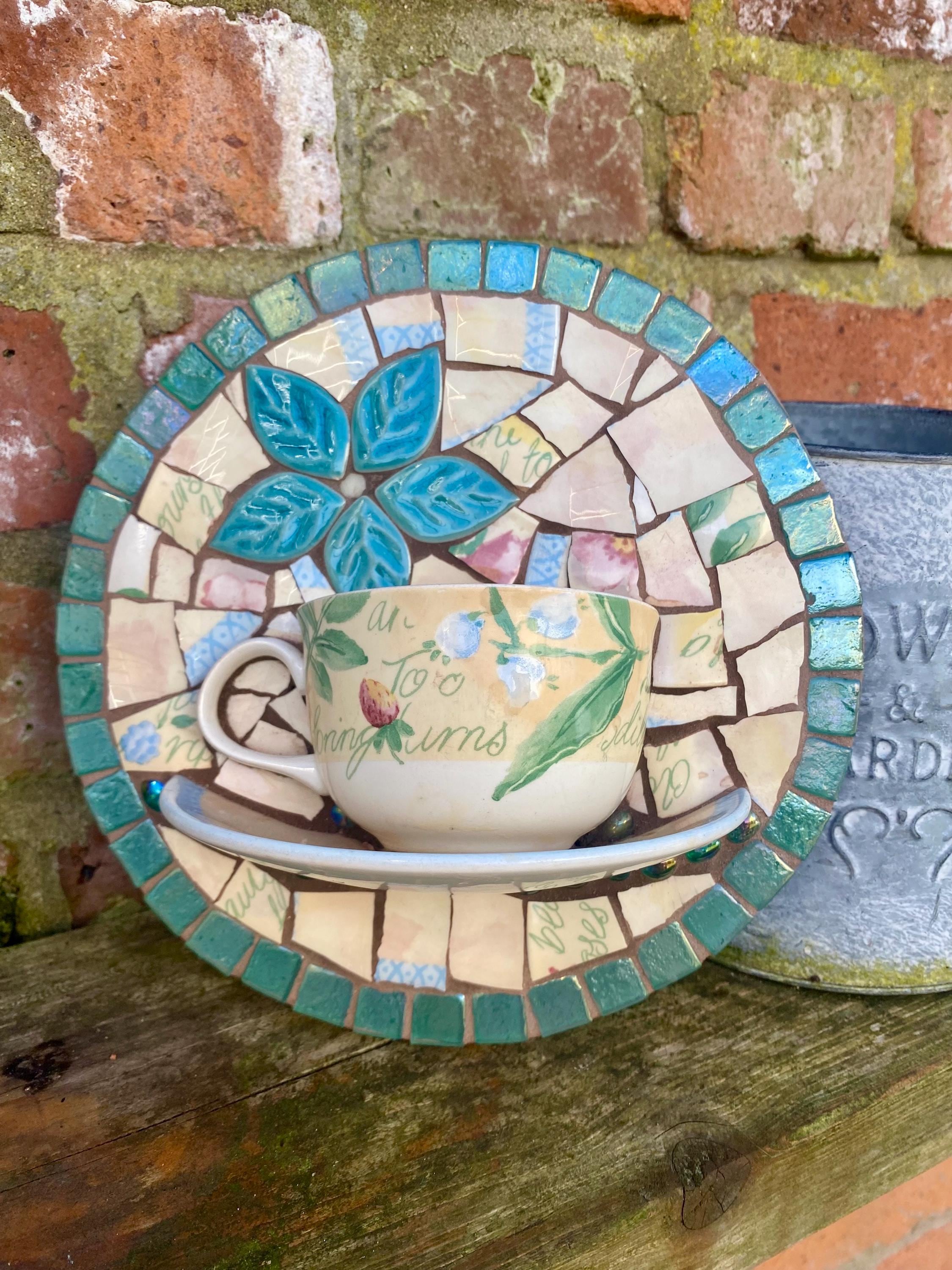 Mosaic Garden Art: Upcycled Teacup Wall Decor (8.5 Inch) - Etsy