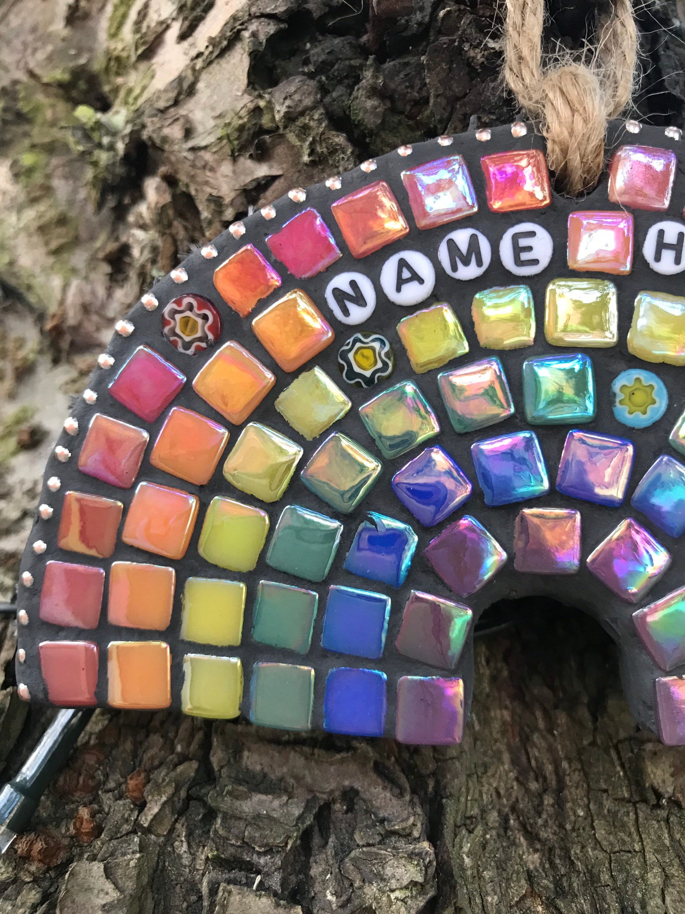 Personalised Rainbow Mosaic Rainbow Memorial Gift | Etsy