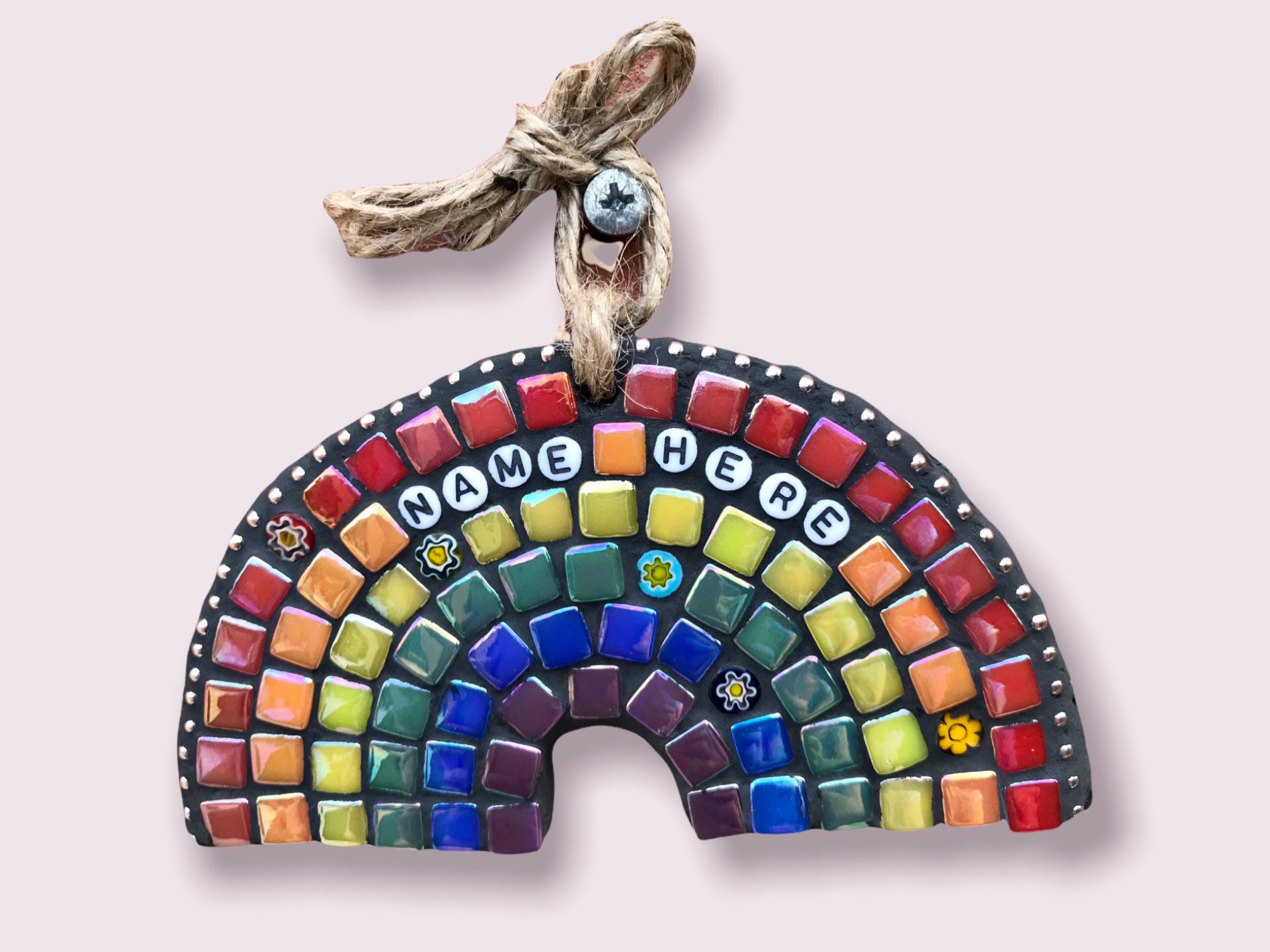 Personalised Rainbow Mosaic Rainbow Memorial Gift | Etsy