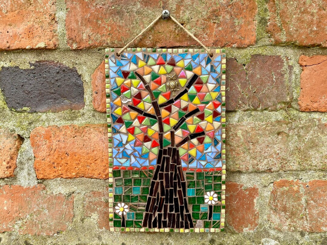 Mosaic Art, Mosaic Tree, Garden Wall Decor, Tree of Life Wall Art ...