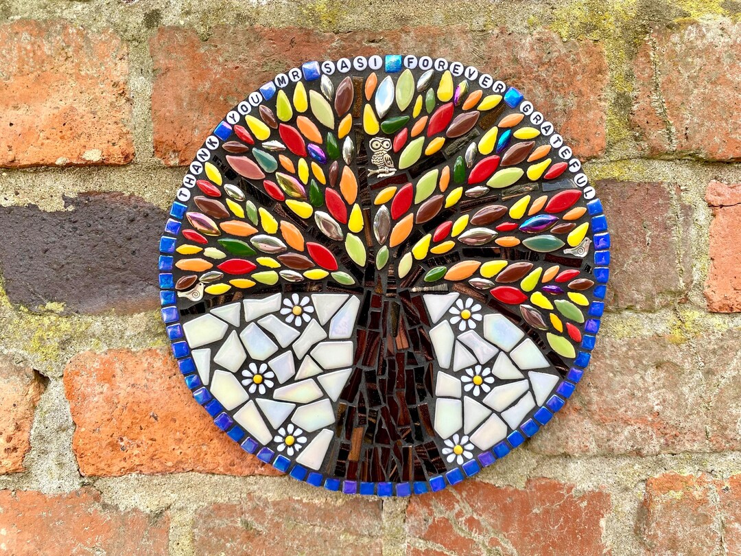 Tree of Life Art, Mosaic Tree of Life, Garden Decor, Personalised Thank ...