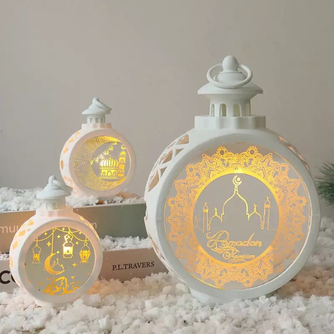 Muslim Gurbang Ramadan Pendant LED Portable Wind Lantern Eid Al Adha ...