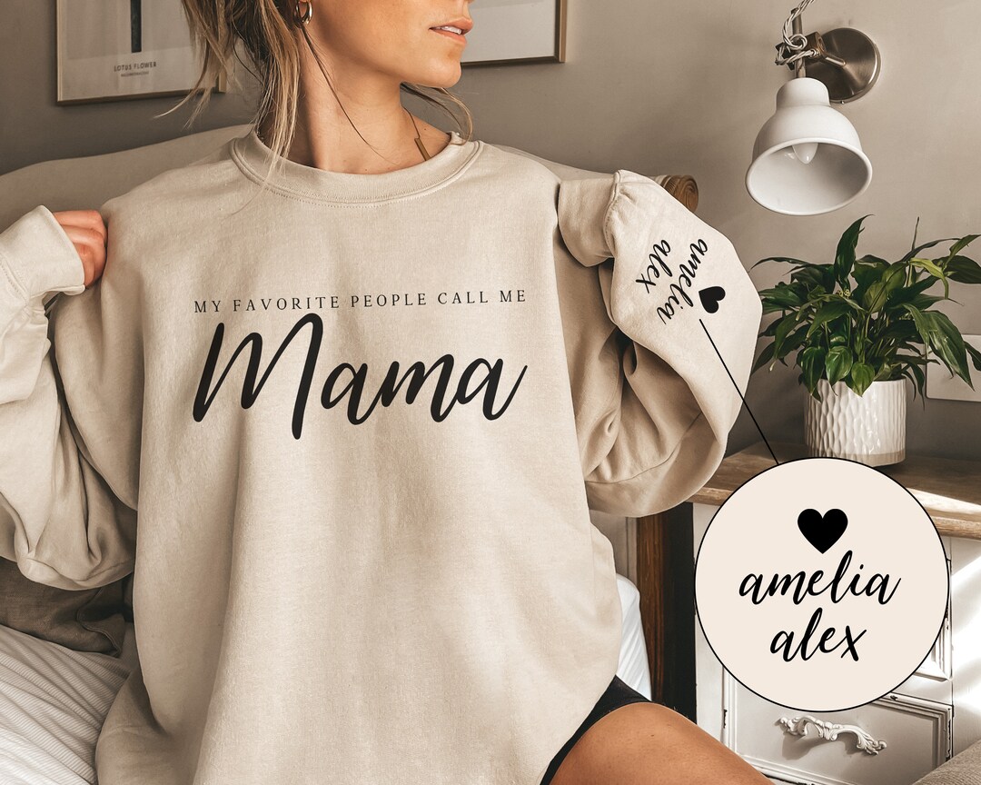 Personalized Mama Sweatshirt, Custom Mama Sweatshirt Kid Names, My ...