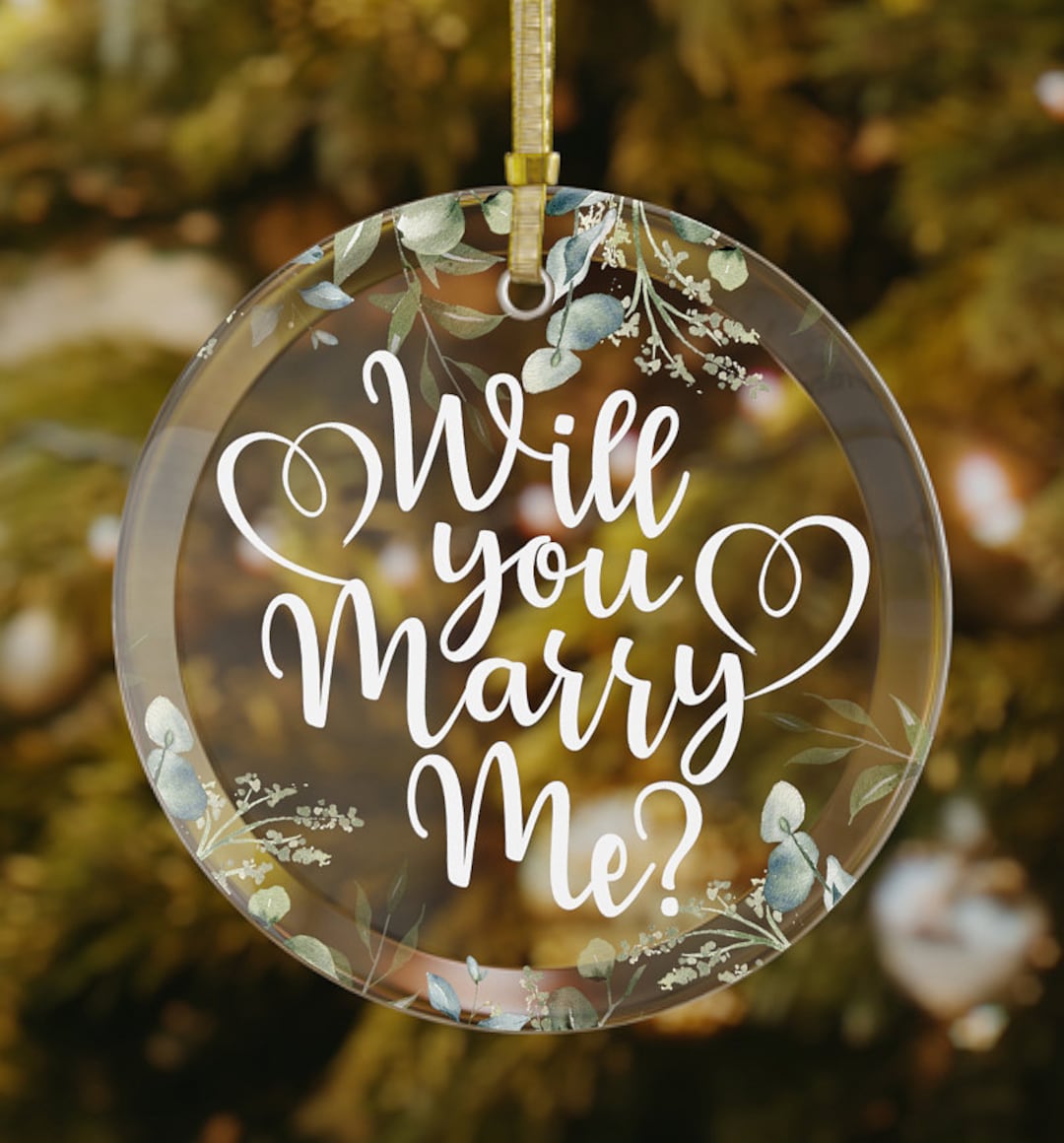 Will You Marry Me Ornament, Proposal Ornament, Engaged Ornament, Pop ...