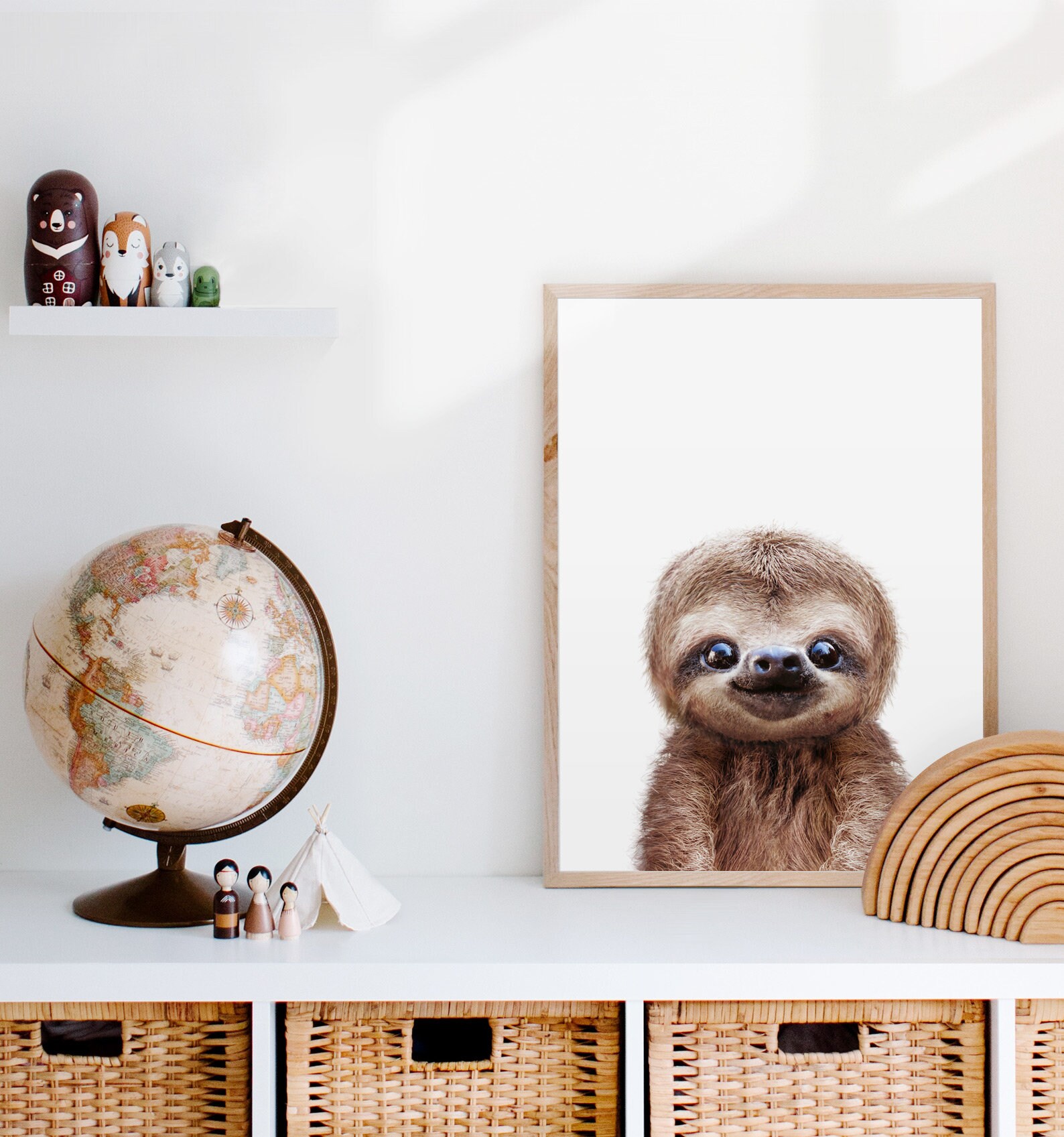 Sloth Print Nursery Printable Wall Art Baby Sloth Poster - Etsy Australia