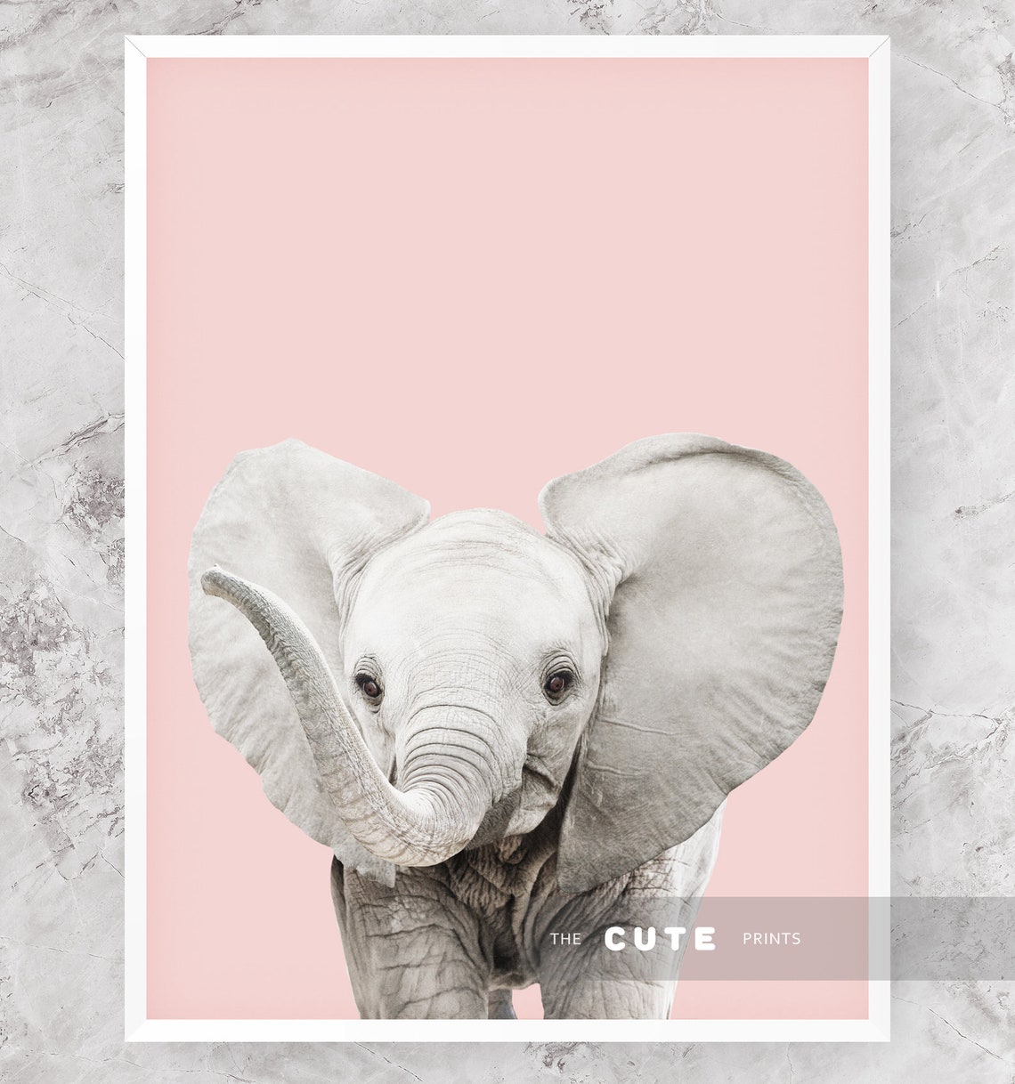 Baby Girl Pink Safari Nursery Print, Set of 6 Animal Prints, Printable ...