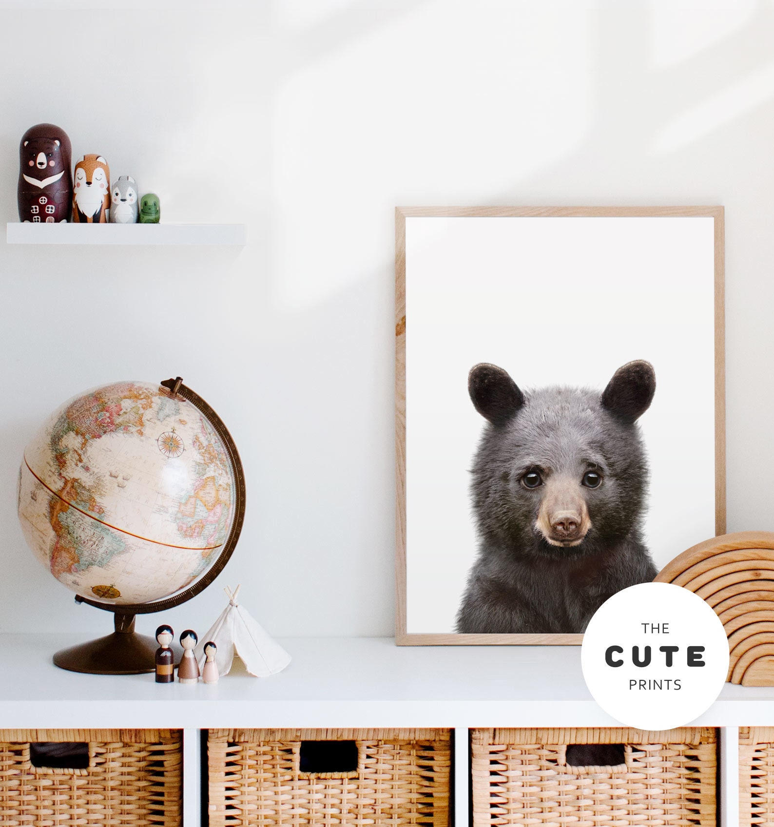 Baby Bear Print Printable Nursery Wall Art Animal Prints | Etsy
